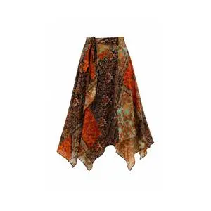 LUMINA ELIGMA Bohemian Midi Skirt Babylon - Orange