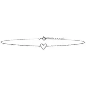 LEE RENEE Heart Choker Necklace - Silver