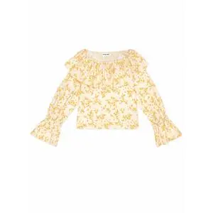 Carmen Says Marguerite Floral Print Blouse - Yellow