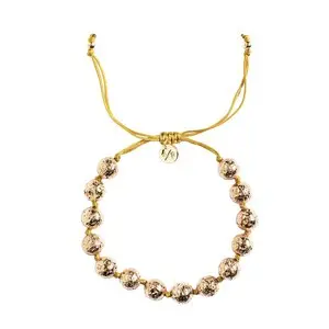 ADRIANA PAPPAS DESIGNS Bella Bracelet On Colored Cord Caramel - Brown