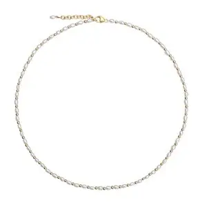 KIRI & BELLE Nina Tiny Pearl And Bead Necklace - Gold