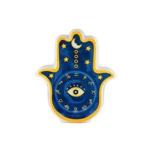 KARMA AND LUCK Blue / White Cosmic Energy Zodiac Hamsa Statue - Blue/white