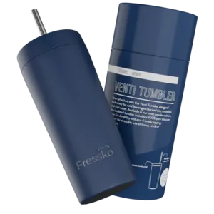 Fressko Venti 600ml/20oz Tumbler, Ceramic Denim - Blue
