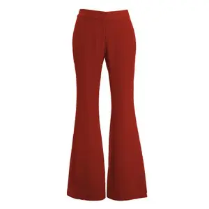 SMART AND JOY Flare Long Pants Rust - Red