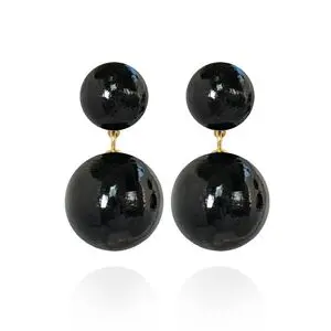 SAULE LABEL Sonia Classic Earrings In Raven - Black