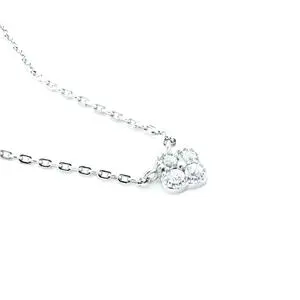 CHANEL JOAN ELKAYAM Lucky Clover Crystal Necklace - Silver