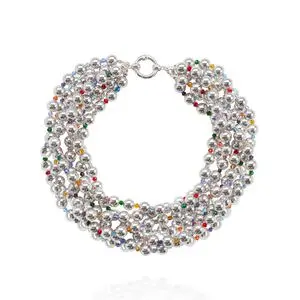 SAULE LABEL Ilka Necklace Stack In Sweetness - Silver