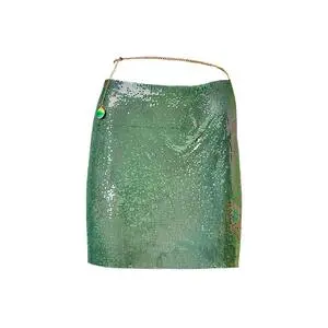 AULALA PARIS The Radiance Metalic Wrap Cover-up Skirt Oceanic - Green