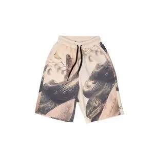MYSIMPLICATED Bermuda Shorts In With Snake Design Recycled Fabric - Beige