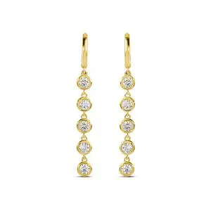 SHYMI Victorian Style Round Drop Earrings - Gold