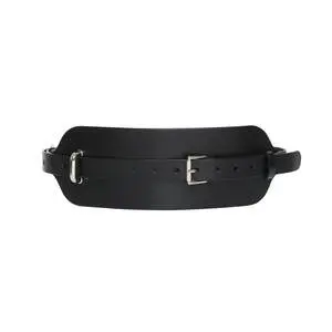 HAUTE CUIR Calen Waist Leather Belt - Black