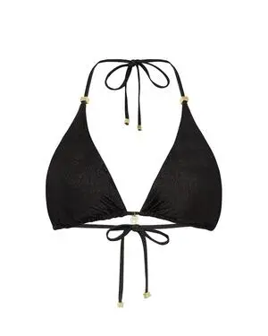 LEYLA MAYA Millie Bikini Top Ebony Shimmer - Black