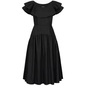 MARIANNA DÉRI Ruffled Midi Dress