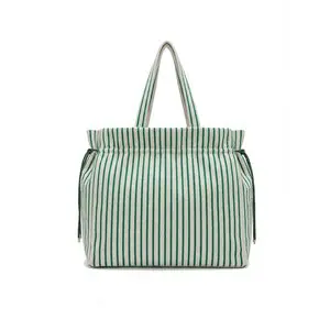 NOOKI DESIGN Deckchair Towelling Tote - Green