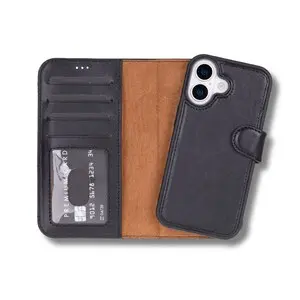 LEATHERE Iphone Onyedi Wallet Case – New York - Black