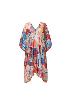 JAMES LAKELAND Red Abstract Floral Kaftan - Pink