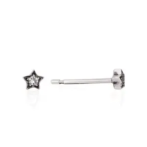 LEE RENEE Diamond Star Earrings - Silver
