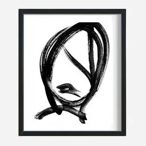 X ILONA BLUE Black / White Beauty Original Art Screen Print Limited Edition - Black/white