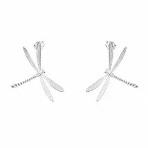ORMIRO Dragonfly Whisper Earrings - Silver