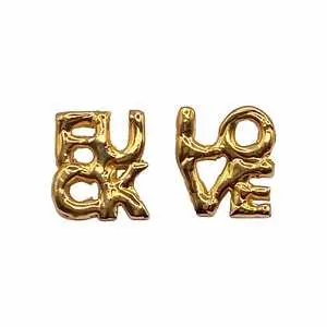 MOCA JEWELLERY Fuck + Love Earrings Vermeil - Gold
