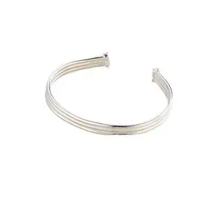 POSH TOTTY DESIGNS Column Open Cuff Bangle - Silver