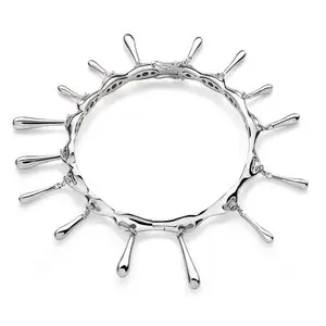LUCY QUARTERMAINE Sterling Short Drop Bangle - Silver
