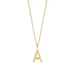 MURU Letter Necklace With Curb Chain - Gold