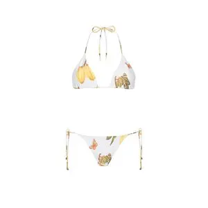 AGUACLARA Triangule Top & Side Tie Bottom Fruits De Lest - Yellow
