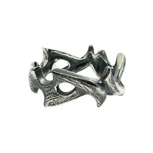 TG-JEWELLERY BY TAMARA GERVASIO Sterling Silver Spike Ring - Black/silver