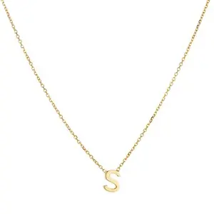 POSH TOTTY DESIGNS 9ct Solid Petite Initial Necklace - Gold
