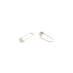Kris Nations Safety Pin Earrings Sterling - Silver