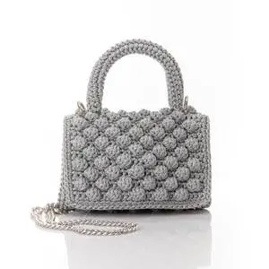 SPEIRA Mini Bubble With Knitted Handle Glitter - Silver