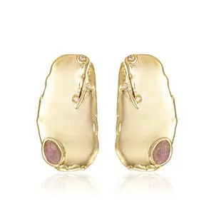 RARE MATTERS JEWELRY Strawberry Quartz Drop Earrings - Red/yellow