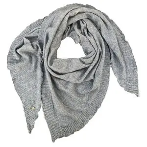 TIRILLM Palma Triangle Cashmere Scarf Melange - Grey