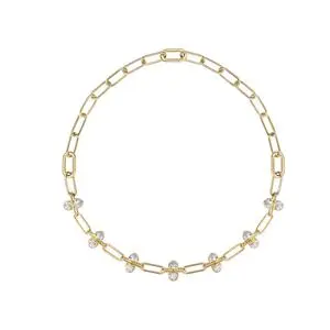 Arte Madrid Toggle Kaleidoscopic Link Necklace & Bracelet - White
