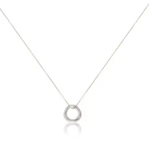 AUREE JEWELLERY Knightsbridge Sterling Russian Wedding Ring Pendant Necklace - Silver