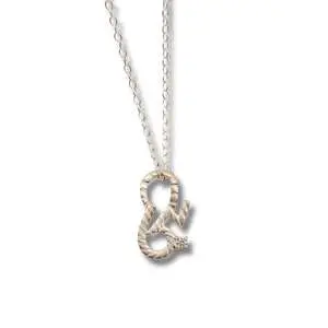 CLAIRE HILL DESIGNS Brave Shorthand Charm Necklace - Silver