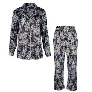 OH!ZUZA NIGHT&DAY Silk Dreams Pajama Set Night & Day Dark - Blue