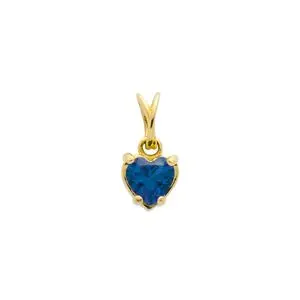 BELINDA JEWELZ Blue / Gold Blue Sapphire Heart Charm - Blue/gold