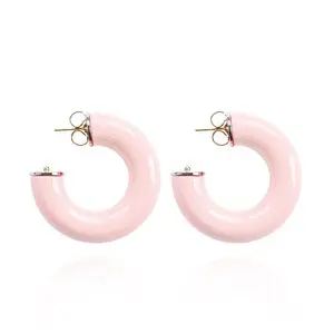 SAULE LABEL Alba Hoops In Ballet - Pink
