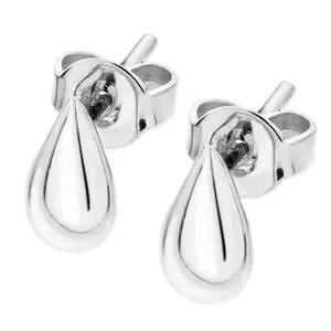 LUCY QUARTERMAINE Solid Sterling Mini Tear Drop Studs - Silver