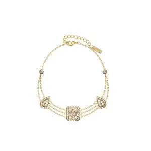 ADRIANA PAPPAS DESIGNS Chained Crystal Bracelet - Gold