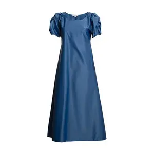 BIANCA POPP A-line Midi Dress With Puff Sleeves