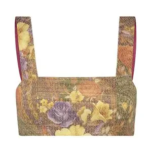 MONIQUE SINGH Ethereal Floral Jacquard Crop Top