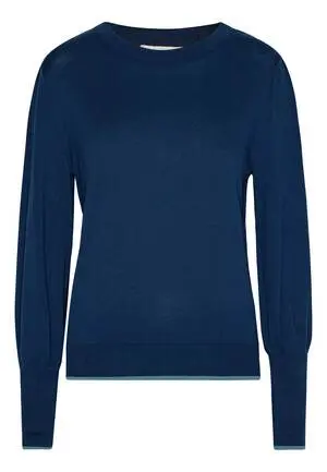 GROBUND Ingeborg Knit Blouse - Blue