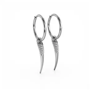 LINDA FIORE Horn Earrings Sterling - Silver