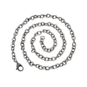 ALTAR™ ORNAMENTS CO. Rune Necklace| Sterling Textured Link Chain Altar - Silver