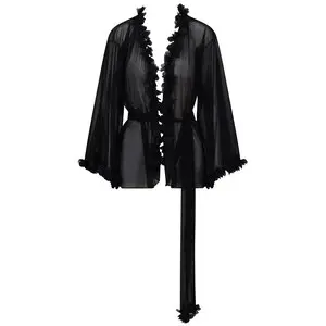 BELLE ET BON BON Fifi New Edition Backless Short Petal Kimono - Black