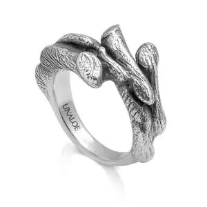 UNALOE Arboreal Ring In Sterling – Handmade Statet Ring Inspired Nature - Silver