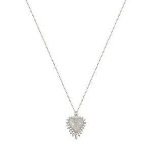 ZOË & MORGAN Heart Rays Necklace - Silver